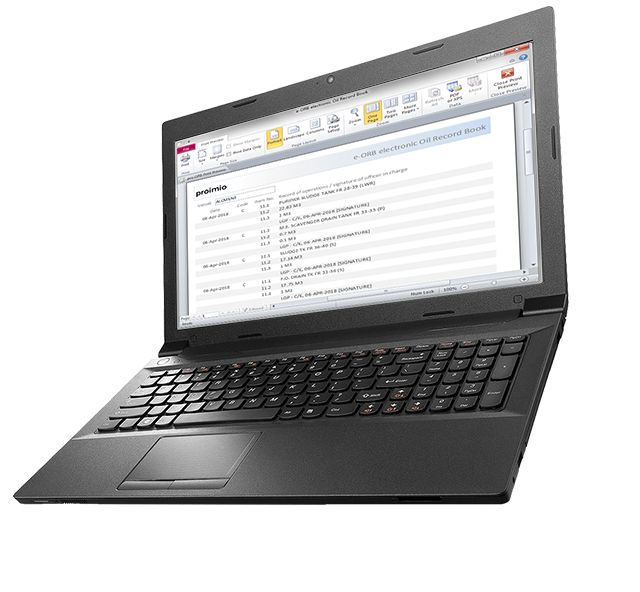 eORB | The original e-ORB electronic Oil Record Book Software | proimio ...
